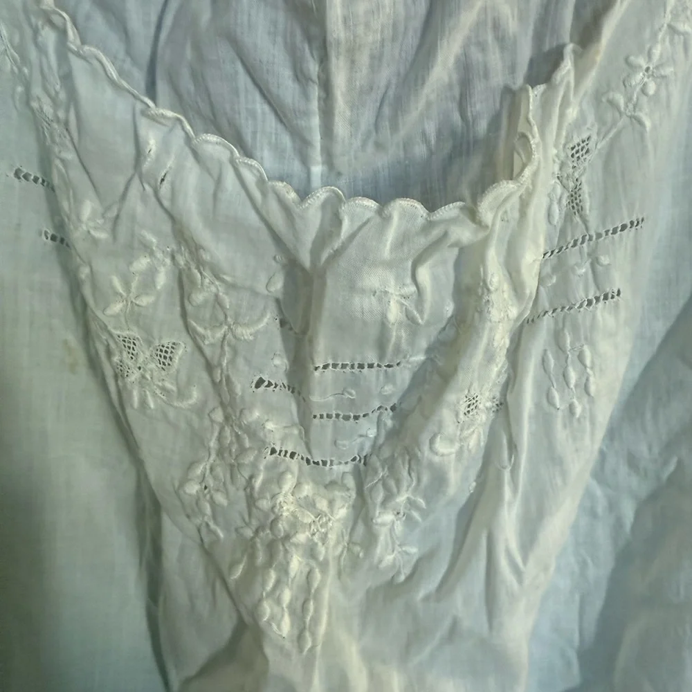 Handmade | Intimates & Sleepwear | Antique Edwardian White Cotton ...